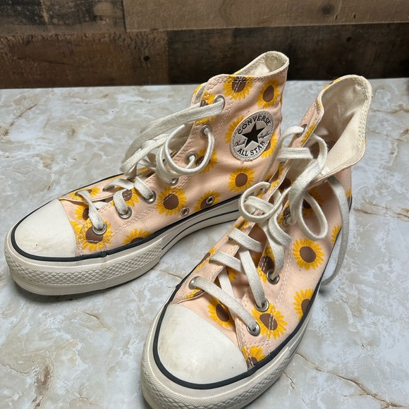 Converse | Shoes | Converse Sunflower Hightop Sneakers | Poshmark
